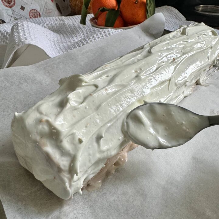 Ice cream Yule Log (French Gluten Free Dessert)